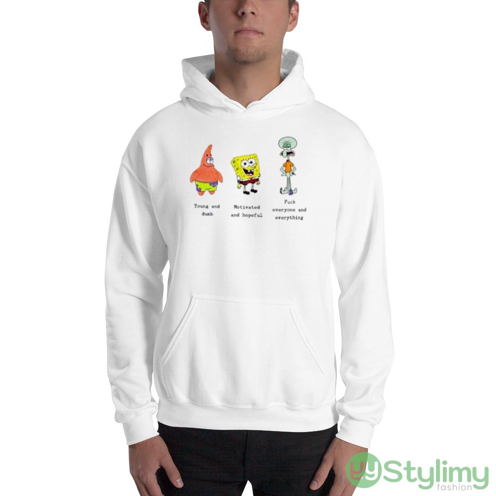 The 3 stages of growing up spongebob patrick squidward shirt - Stylimy