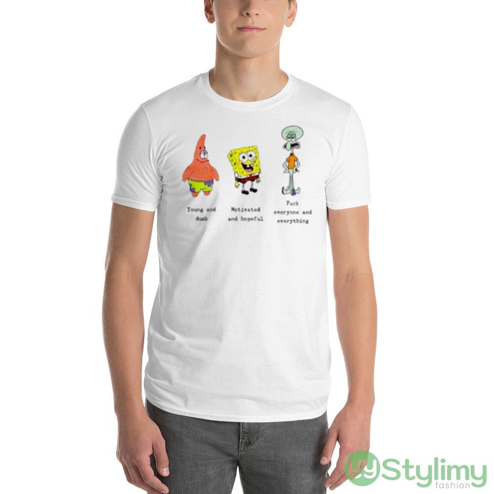 The 3 stages of growing up spongebob patrick squidward shirt - Stylimy