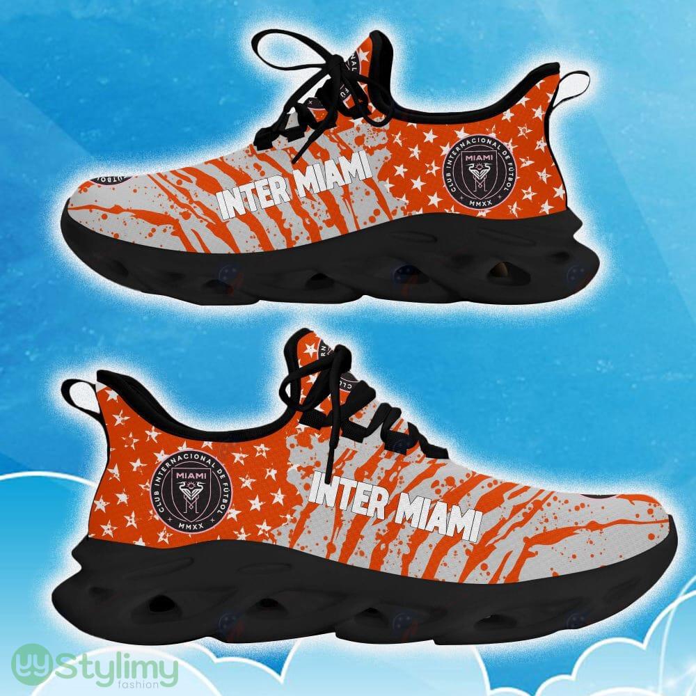 Inter Miami Orange New Chunky Shoes Camo Logo Printed For Men And Women ...