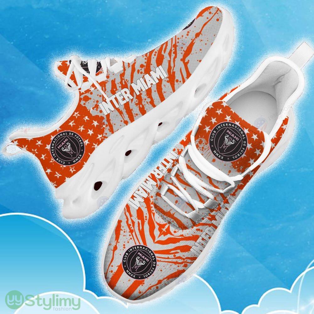 Inter Miami Orange New Chunky Shoes Camo Logo Printed For Men And Women ...
